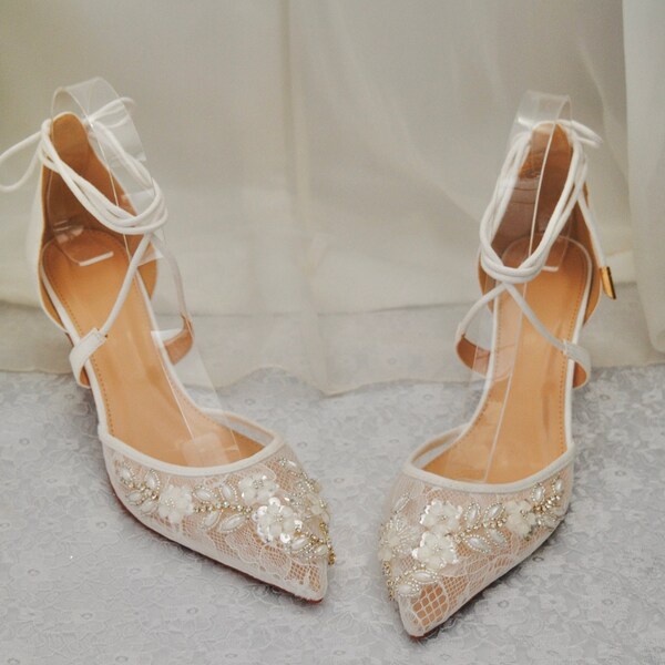 Ivory Lace Shoes - Etsy