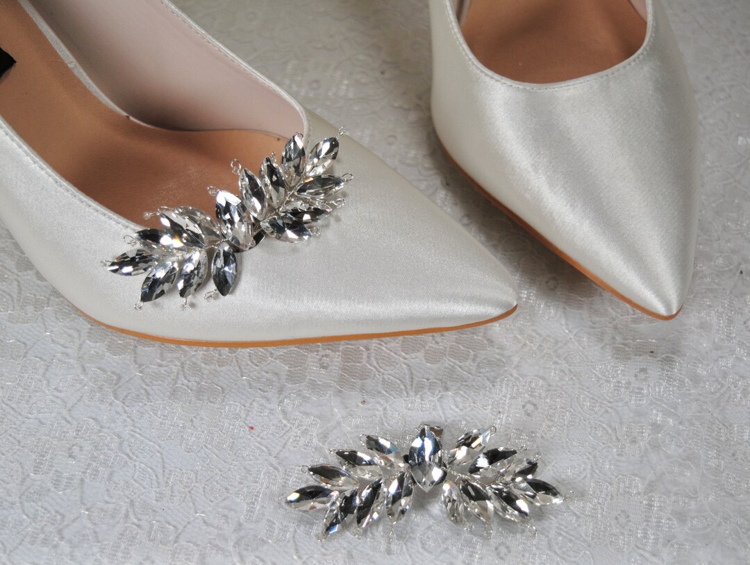 Crystal Shoe Clips, Wedding Shoe Clip, Shoe Brooch, Rhinestone Shoe ...
