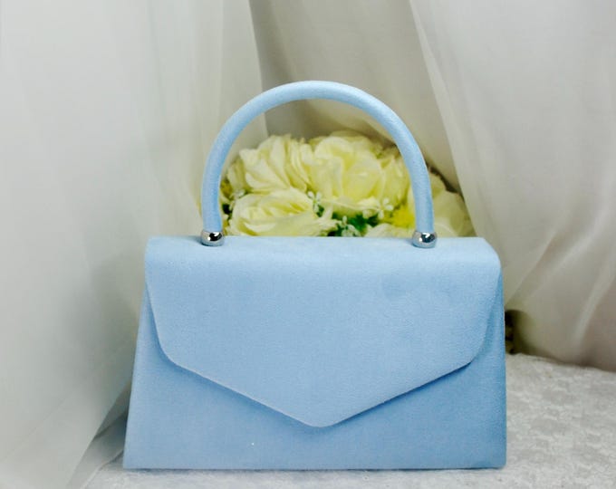 Stunning Baby Blue Powder Blue Dusty Dusky Blue Flower and Pearl ...