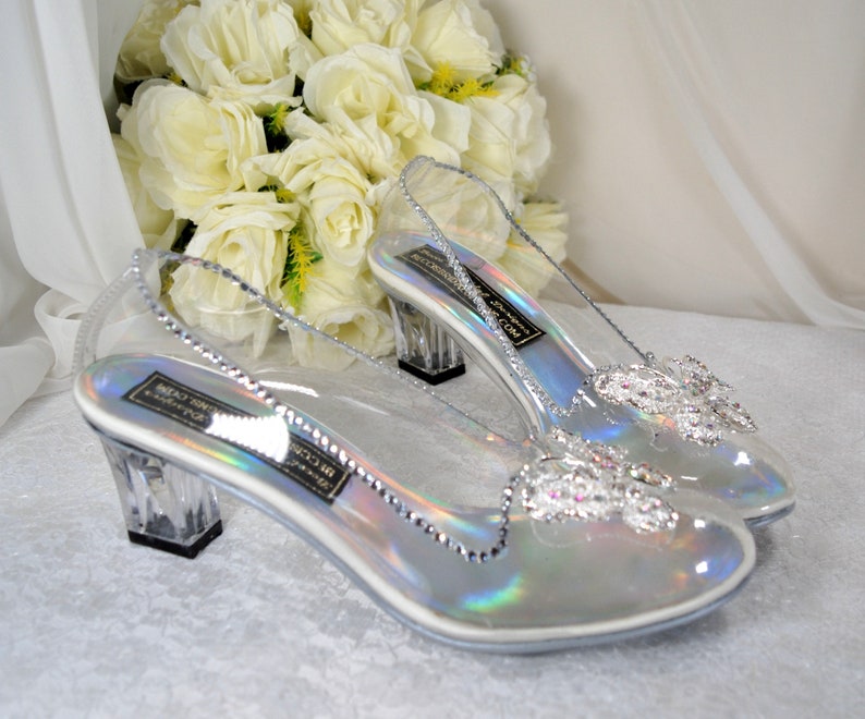 Cinderella Wedding Shoes Princess Bridal Shoes Transparent - Etsy UK