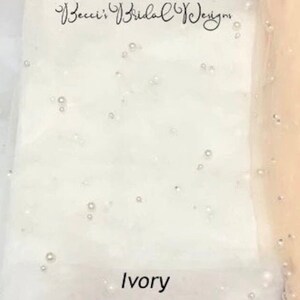 Wedding Pearl Veil,soft Bridal Tulle Veil With Comb,floor Length Veil ...