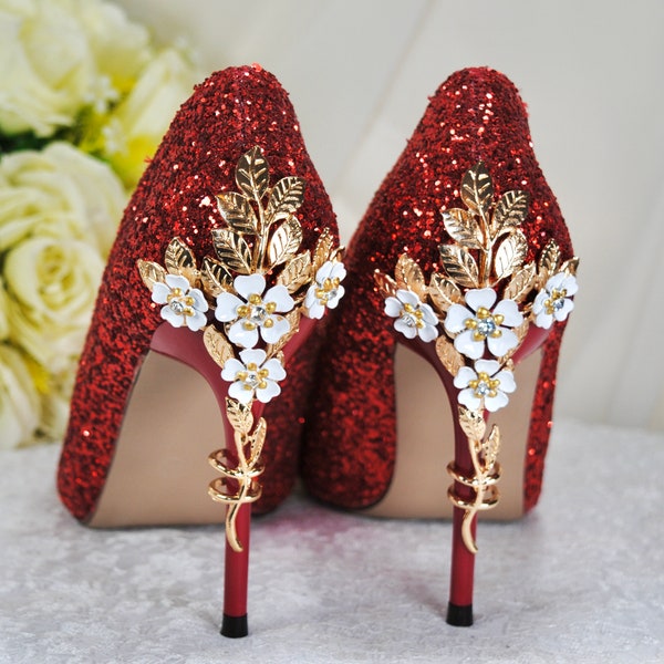 Red Wedding Shoes - Etsy