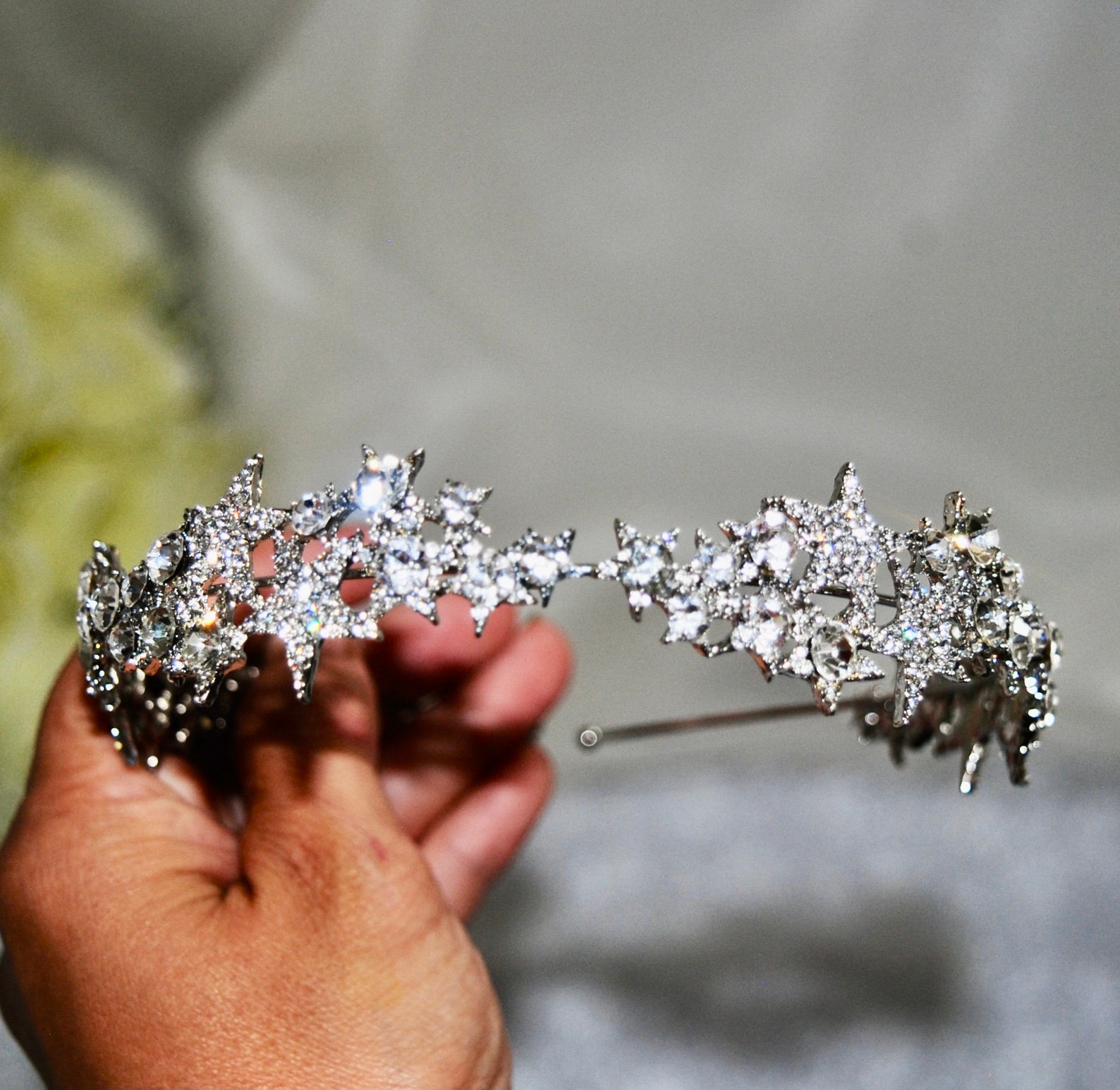 Celestial Silver Stars Tiara Bridal Headband Wedding Tiara - Etsy
