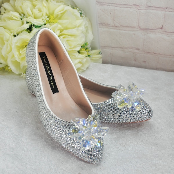 Crystal Flat Shoes - Etsy