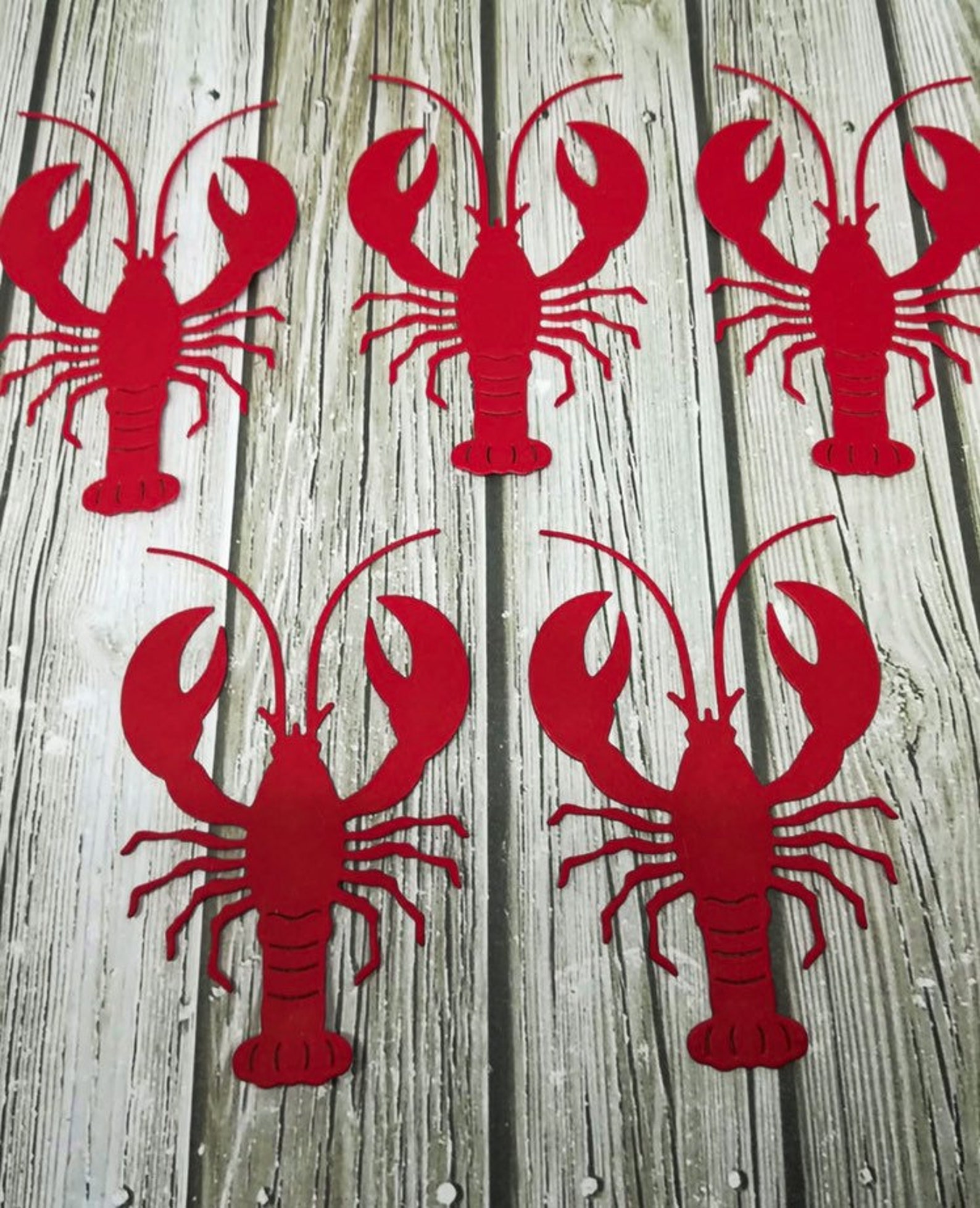 Paper Lobster - Lobster Cutouts - Die Cut Lobsters - Set of Lobsters ...