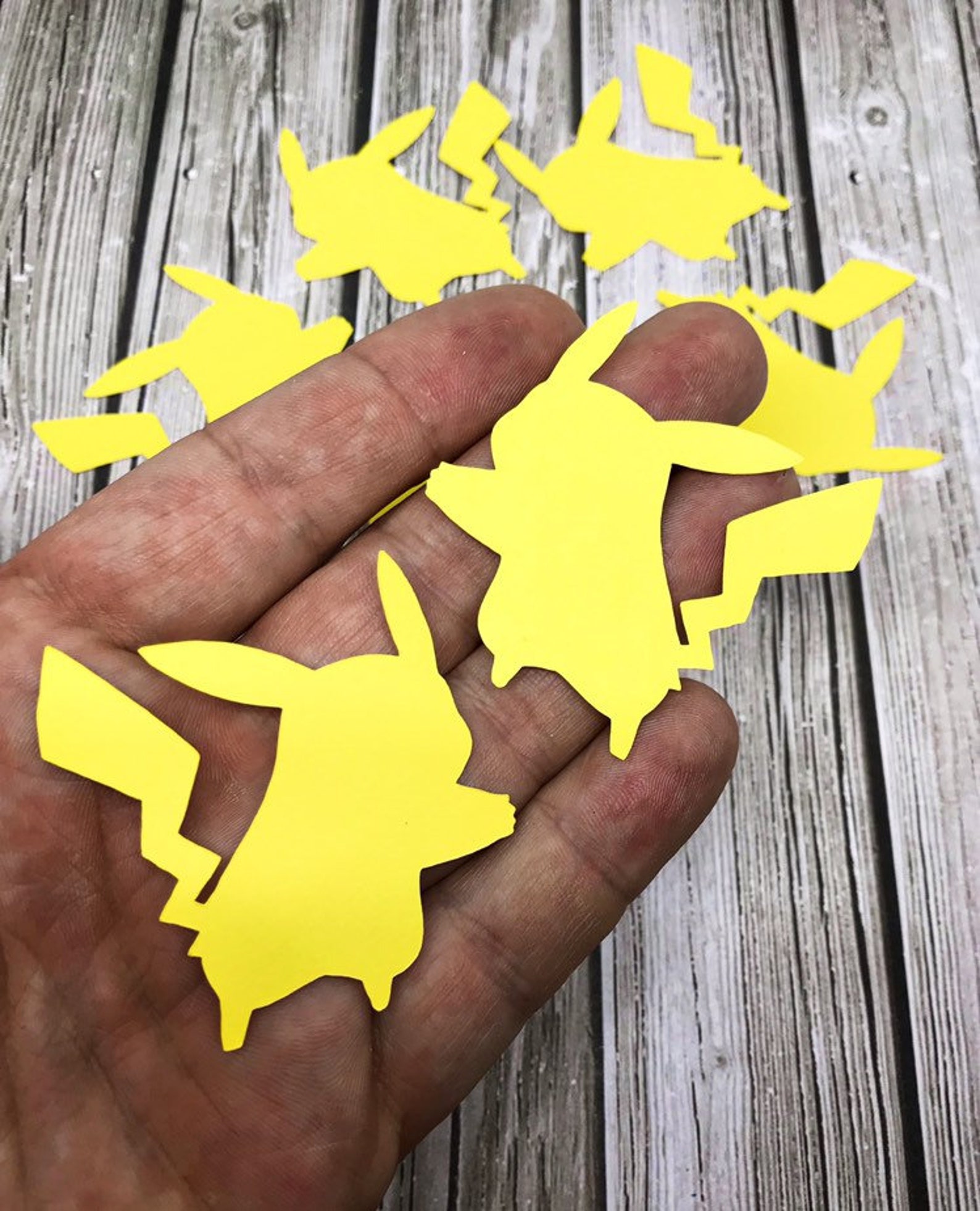 Paper Pikachu Die Cut Pikachu Cutout Paper Pikachu Pokemon Pokemon Die ...