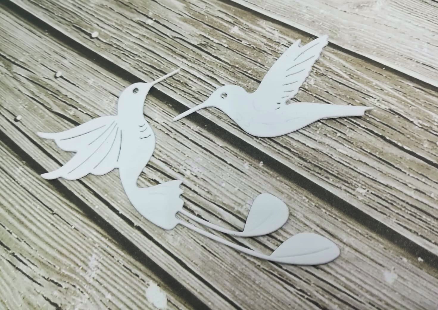 Paper Hummingbird Die Cuts - Paper Hummingbird Cutouts - Paper ...
