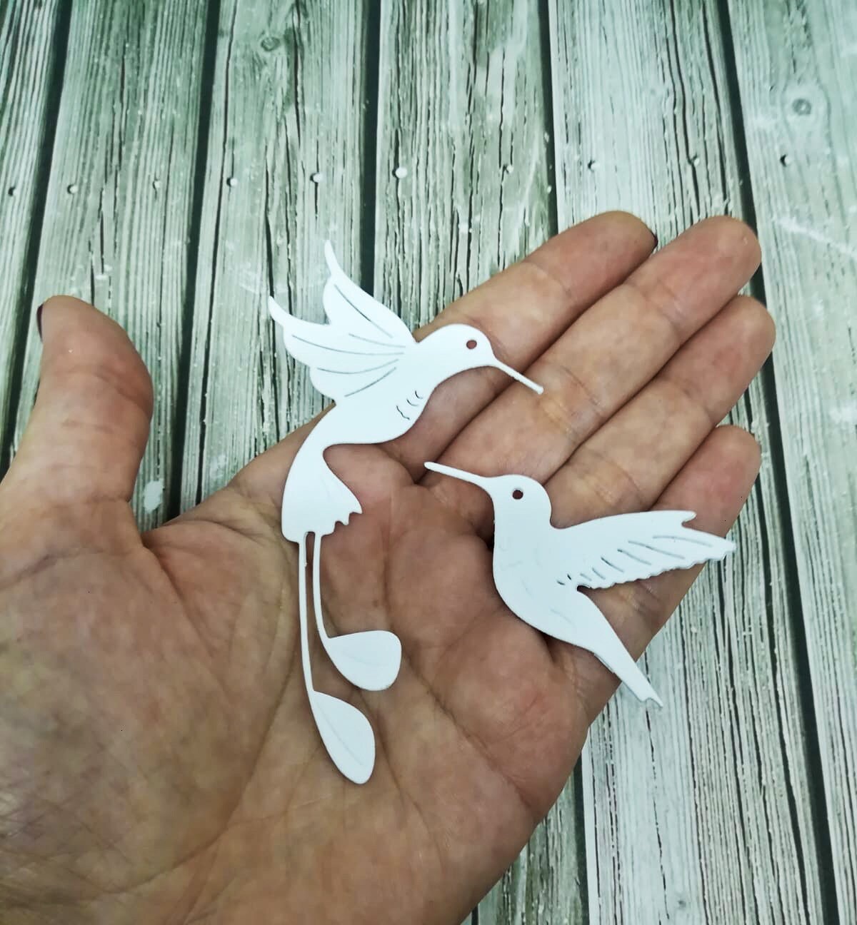 Paper Hummingbird die cuts Paper Hummingbird Cutouts Paper | Etsy
