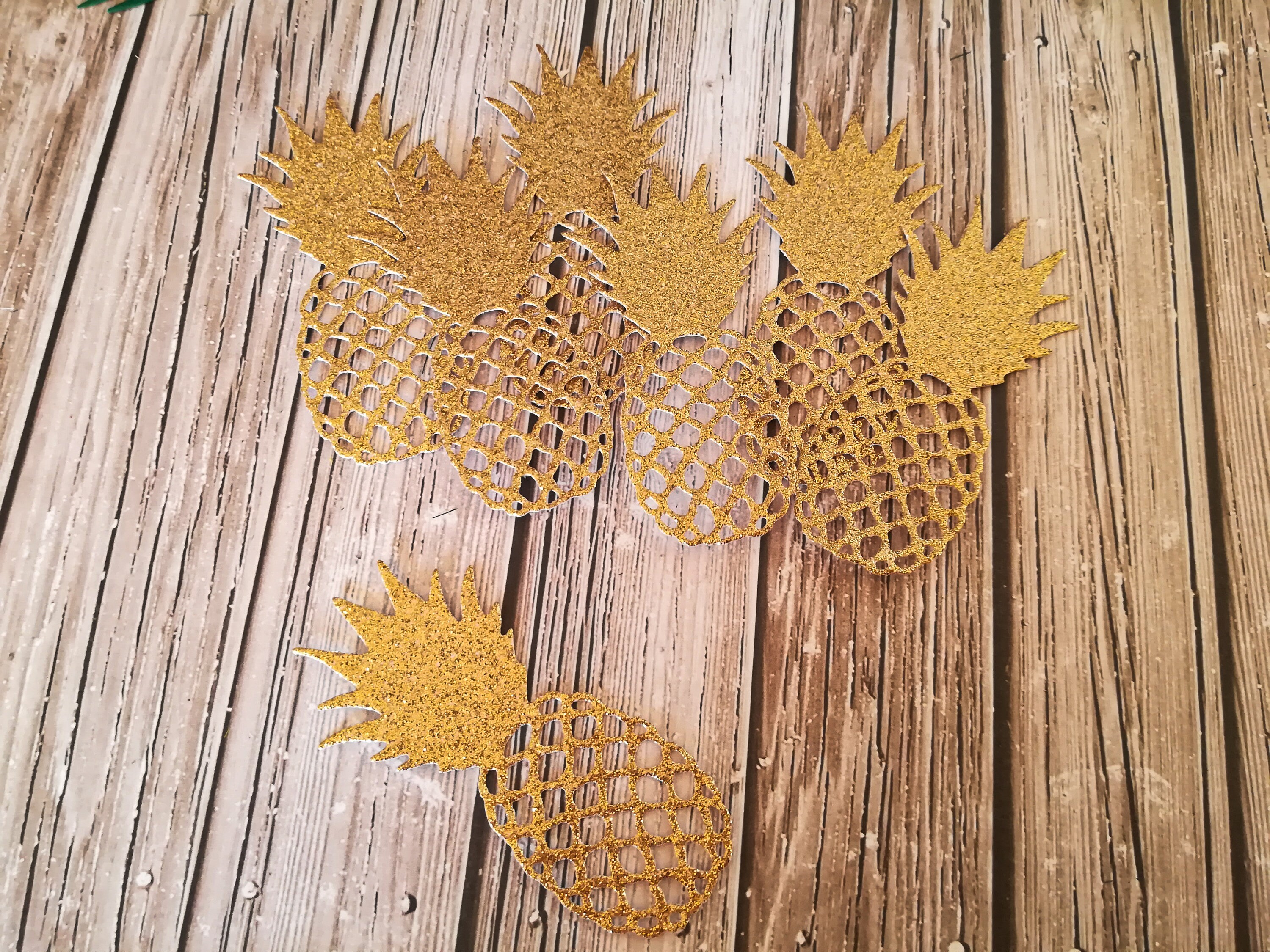 Paper Pineapple Die Cuts - Paper Leaves Cutout - Paper Pineapple ...