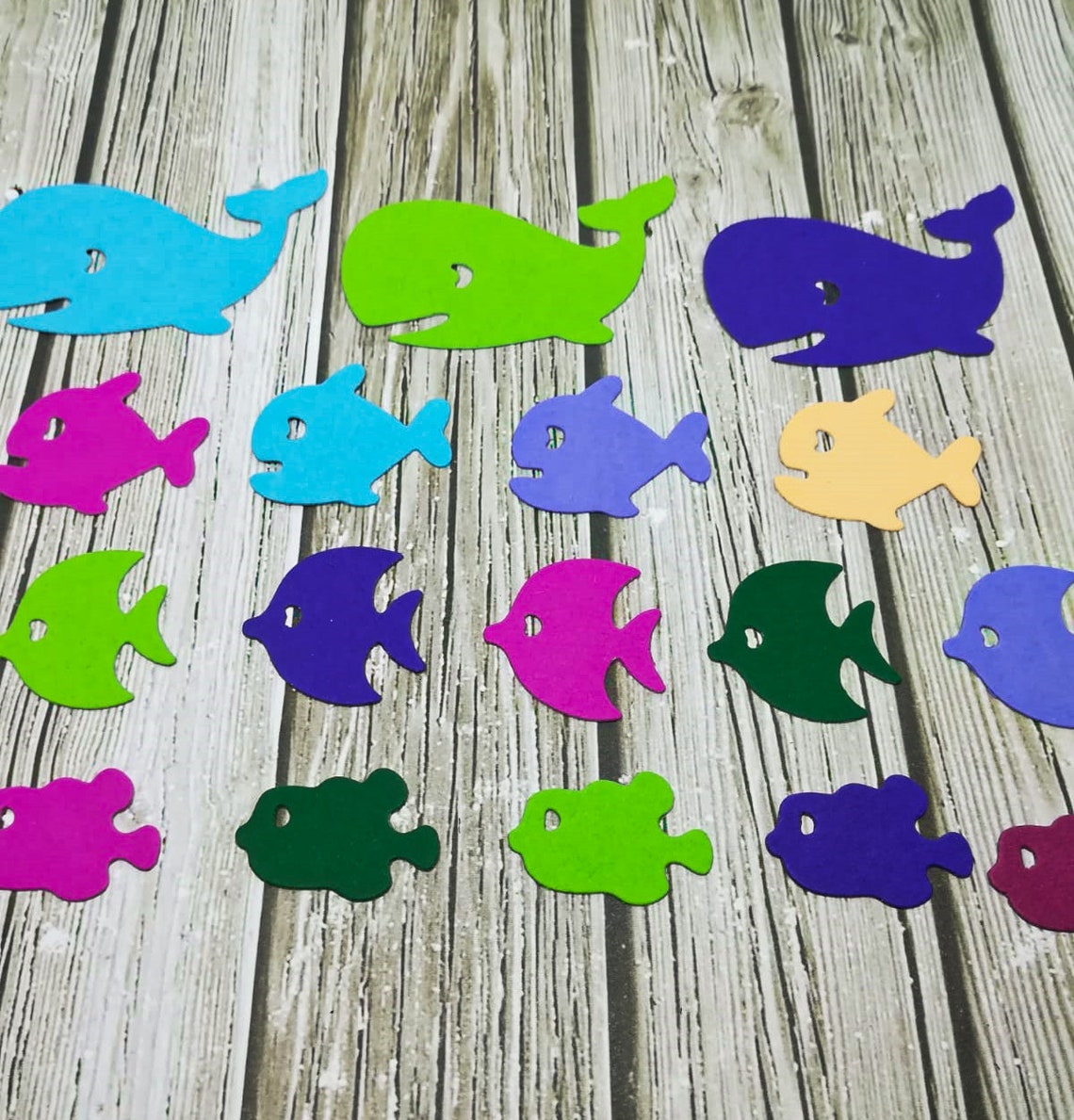 Paper Fish Die Cuts Paper Fish Cutout Paper Fishes Paper Die Cut Card ...