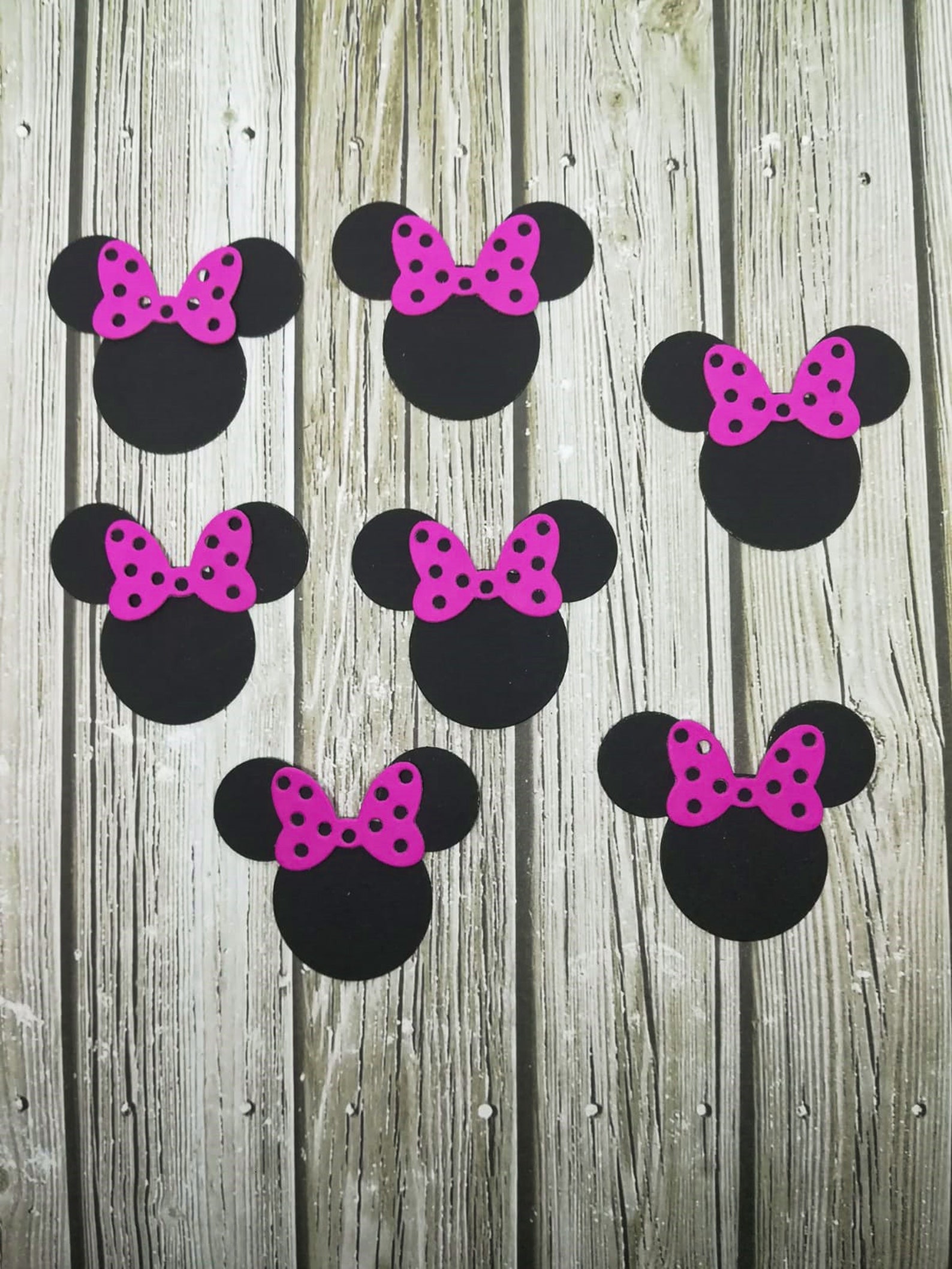 30 Piece Set Paper Minnie Mouse Minnie Mouse Cutouts - Etsy UK