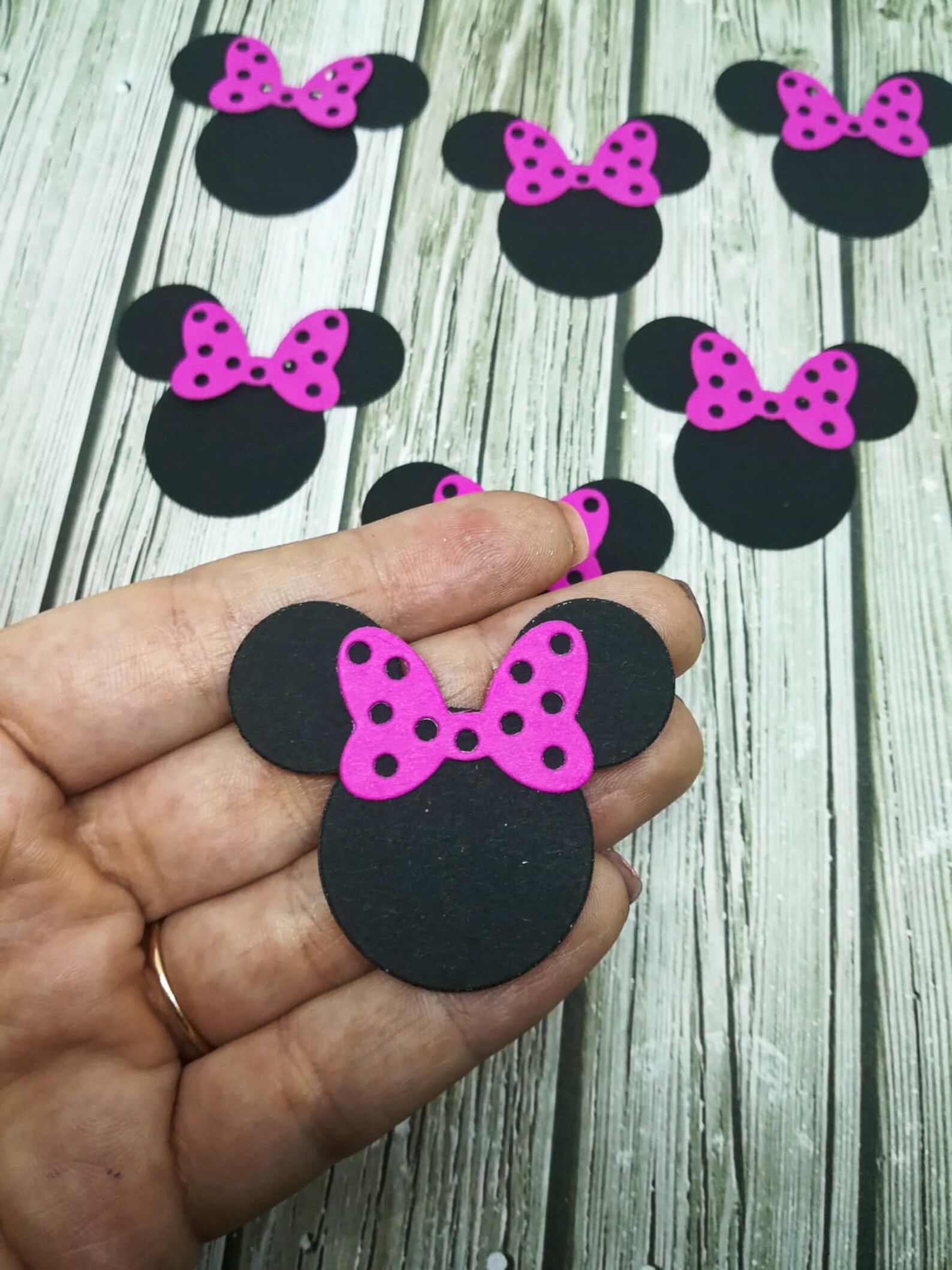 30 Piece Set Paper Minnie Mouse Minnie Mouse Cutouts - Etsy UK