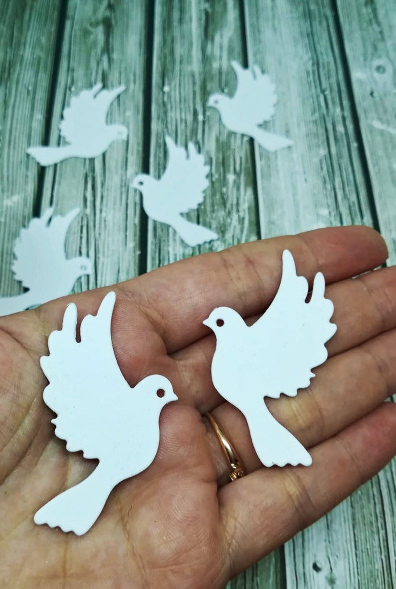 Paper Dove Die Cuts - Paper Doves Cutouts - Paper Doves - Paper Die Cut ...