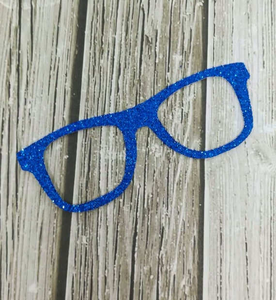 Glasses Die Cut Glitter Paper Glasses Glitter Glasses | Etsy