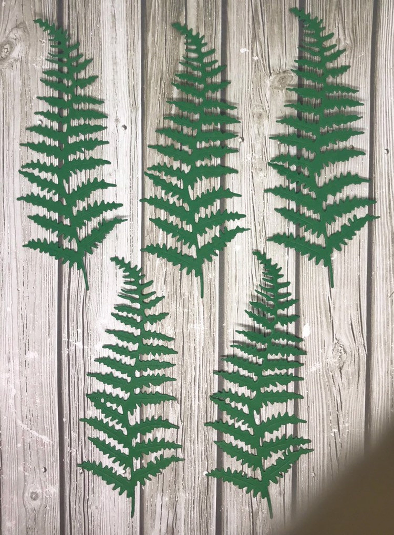 Paper Fern Die Cuts - Paper Polypody Cutout - Paper Leaves - Paper Die ...