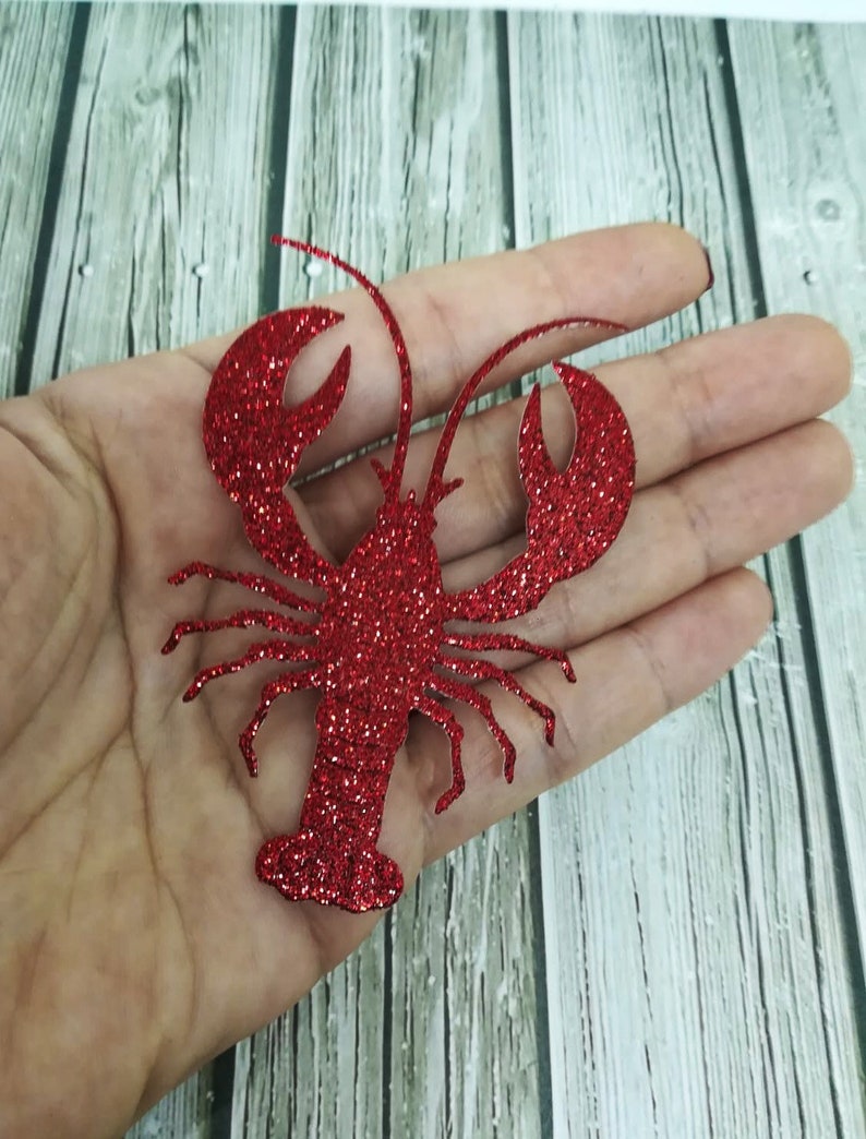 Glitter Paper Lobster Lobster Cutouts Die Cut Lobsters - Etsy