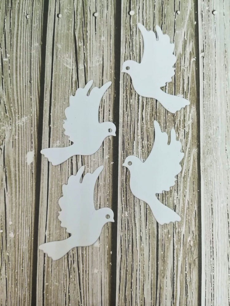 Paper Dove Die Cuts - Paper Doves Cutouts - Paper Doves - Paper Die Cut ...