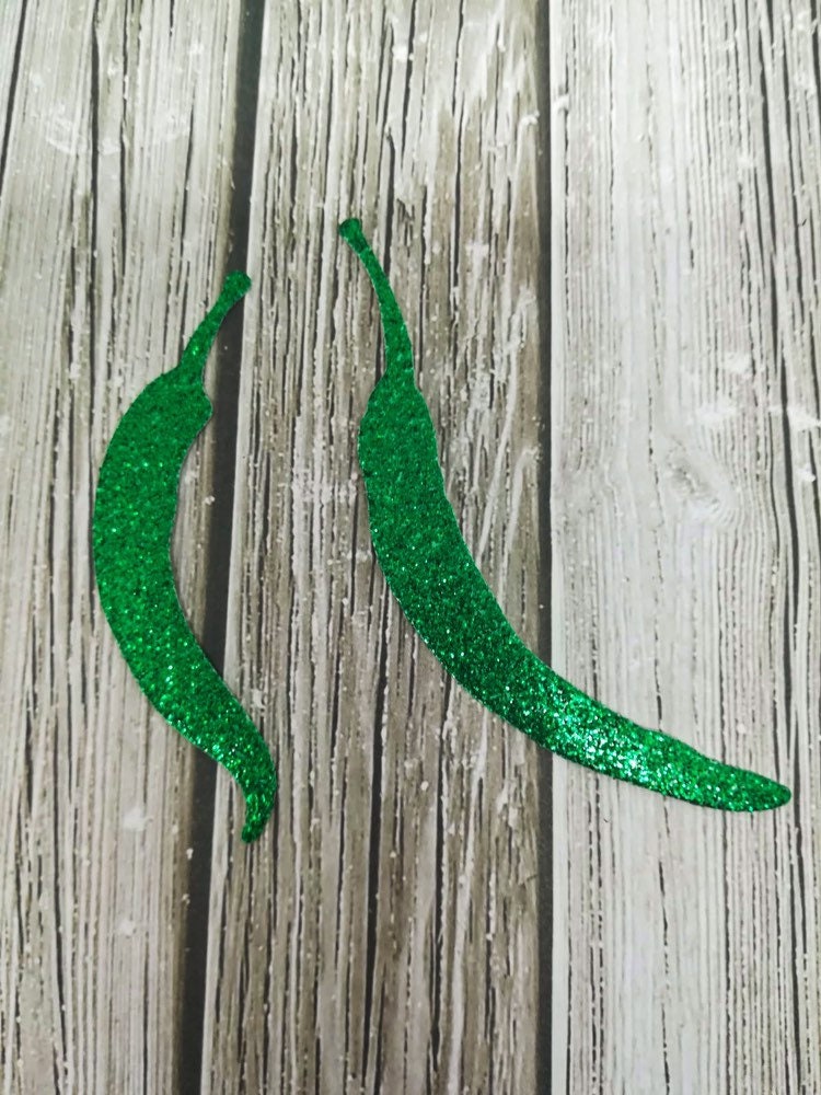 Glitter Chilli Pepper Pepperoni Cutout Glitter Pepperoni Paper Die Cut ...