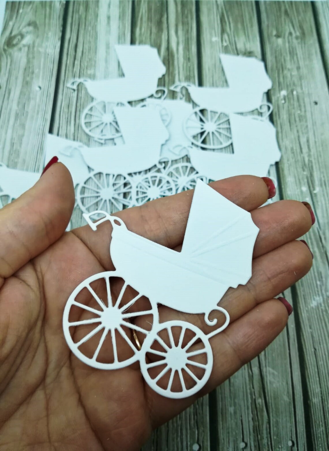 Paper Baby Carriage - Die Cut Carriage - Mix Color Carriage - Paper Die ...