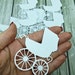 Paper Baby Carriage - Die Cut Carriage - Mix Color Carriage - Paper Die ...