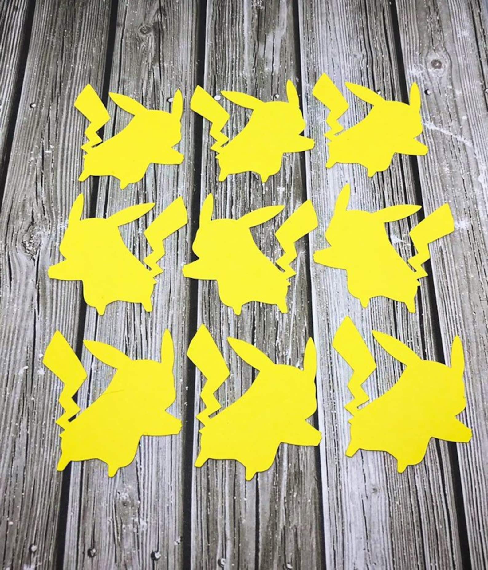 Paper Pikachu Die Cut Pikachu Cutout Paper Pikachu Pokemon Pokemon Die ...