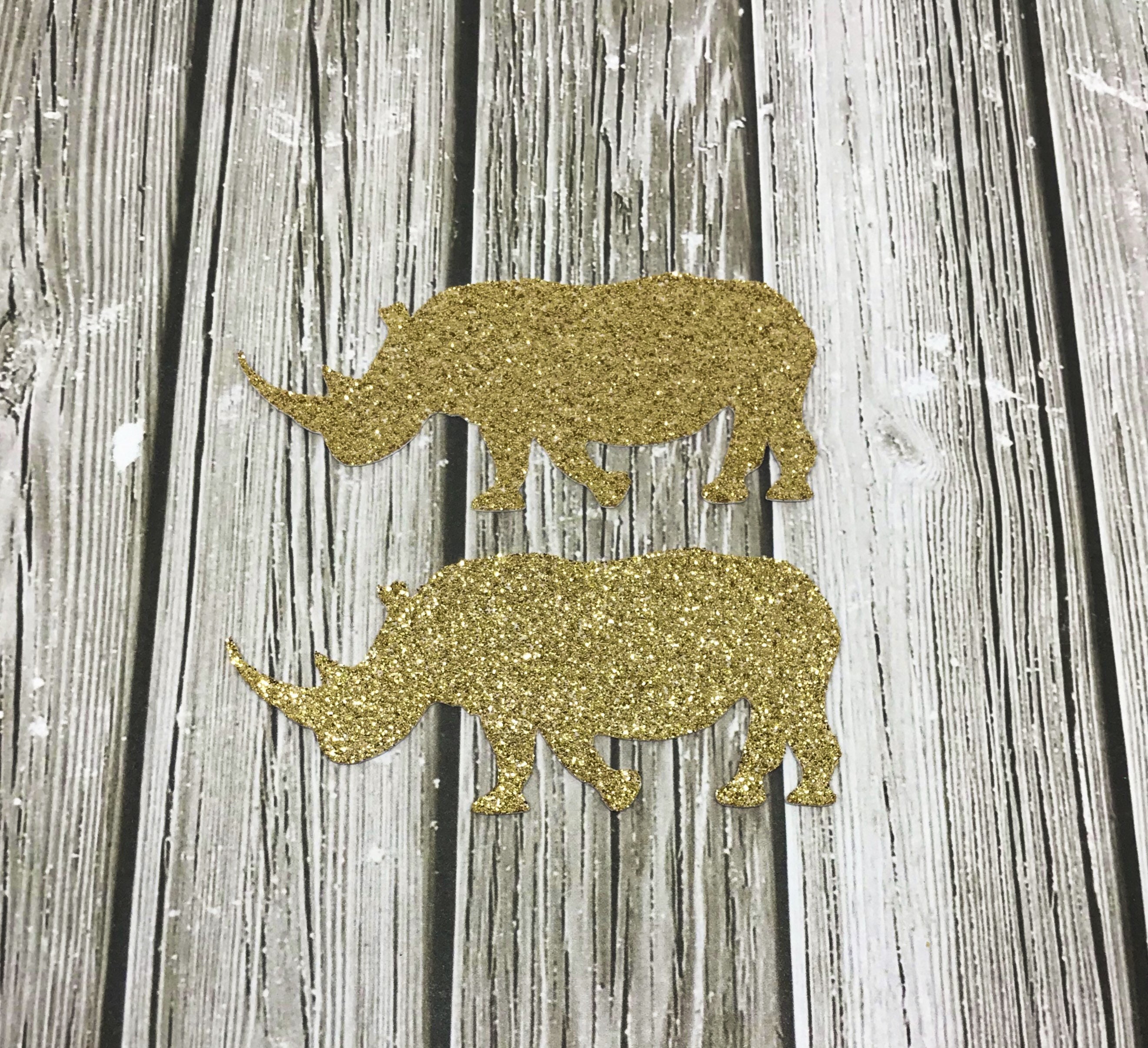 Rhino Cake Topper Paper Rhino Glitter Rhinos Die Cut Glitter Paper ...