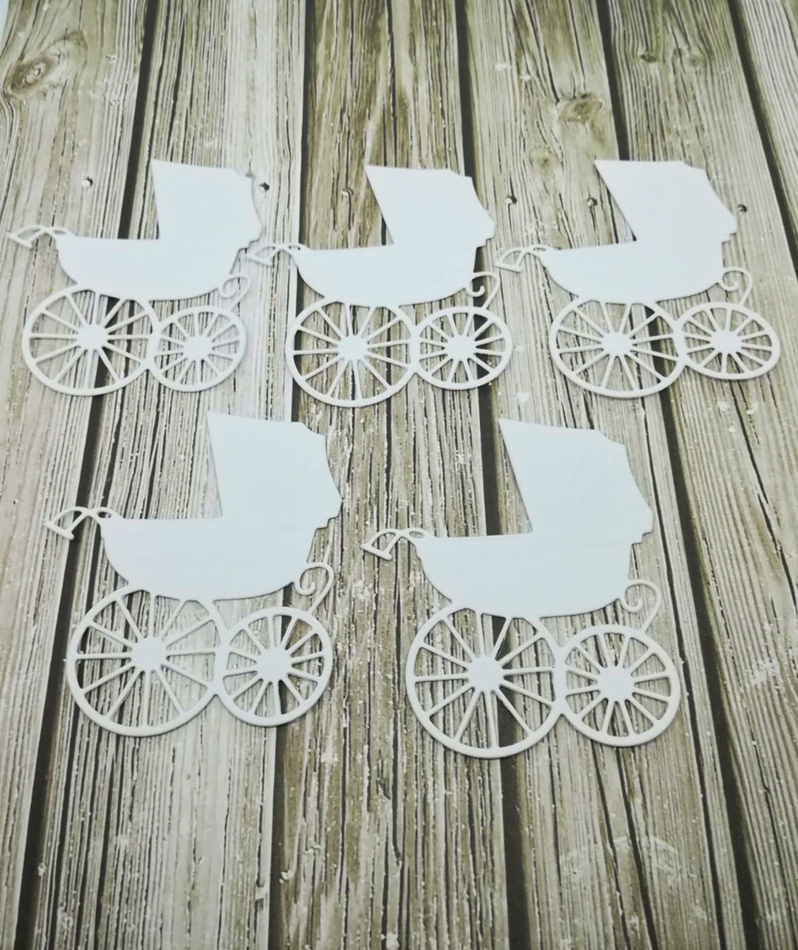 Paper Baby Carriage - Die Cut Carriage - Mix Color Carriage - Paper Die ...