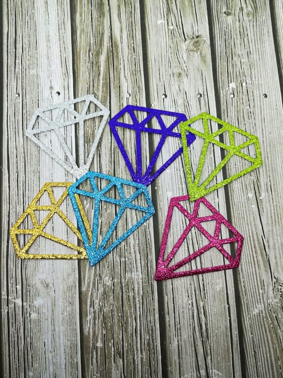 Diamond Paper Cut Outs Set of 25 ~ Diamond die cuts ~ Paper Diamonds ...