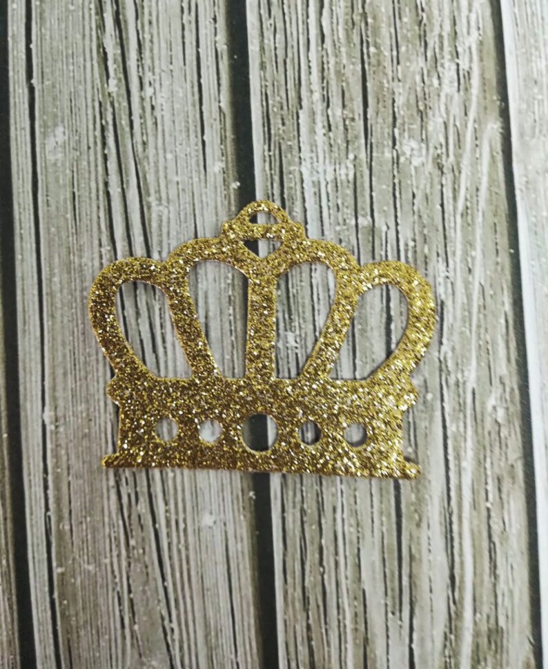 Glitter Gold Crown - Crowncutout - Glitter Crown - Paper Die Cut ...
