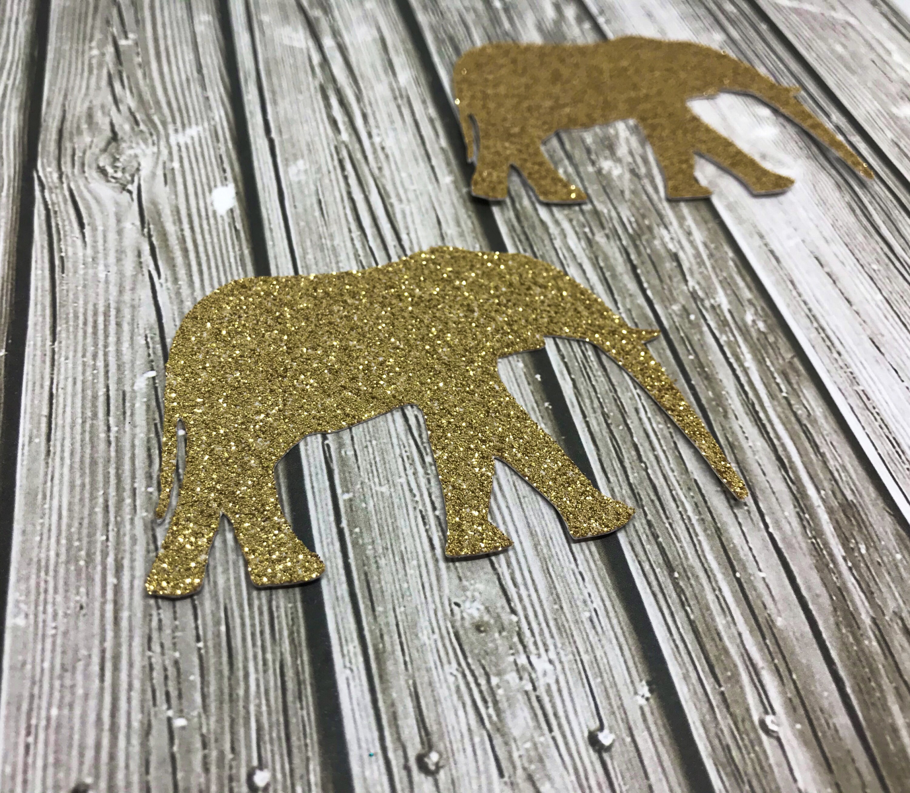 Elephant Cake Topper Paper Elephant Glitter Elephants Die Cut Glitter ...