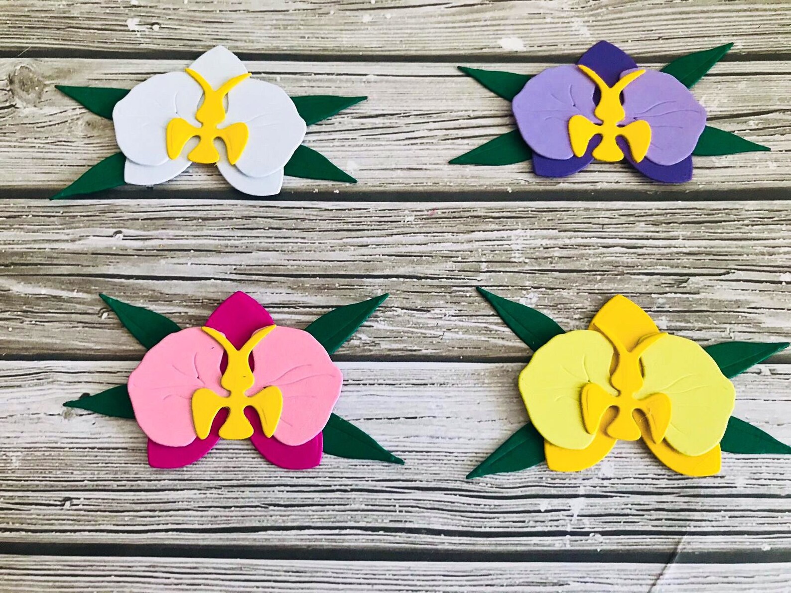 Orchid Die Cuts - Paper Orchid Cutout - Paper Orchids - Paper Die Cut ...