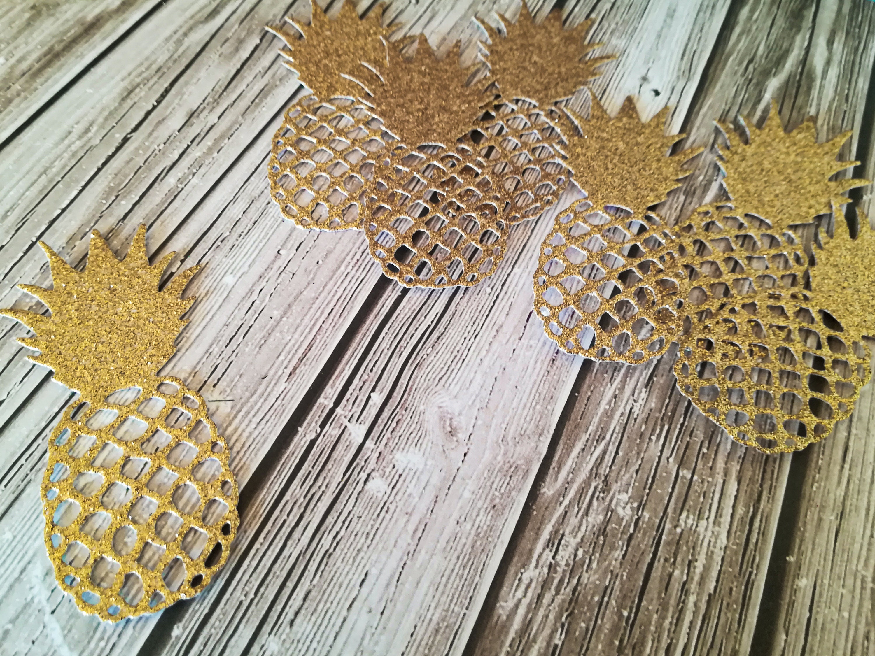 Paper Pineapple Die Cuts - Paper Leaves Cutout - Paper Pineapple ...
