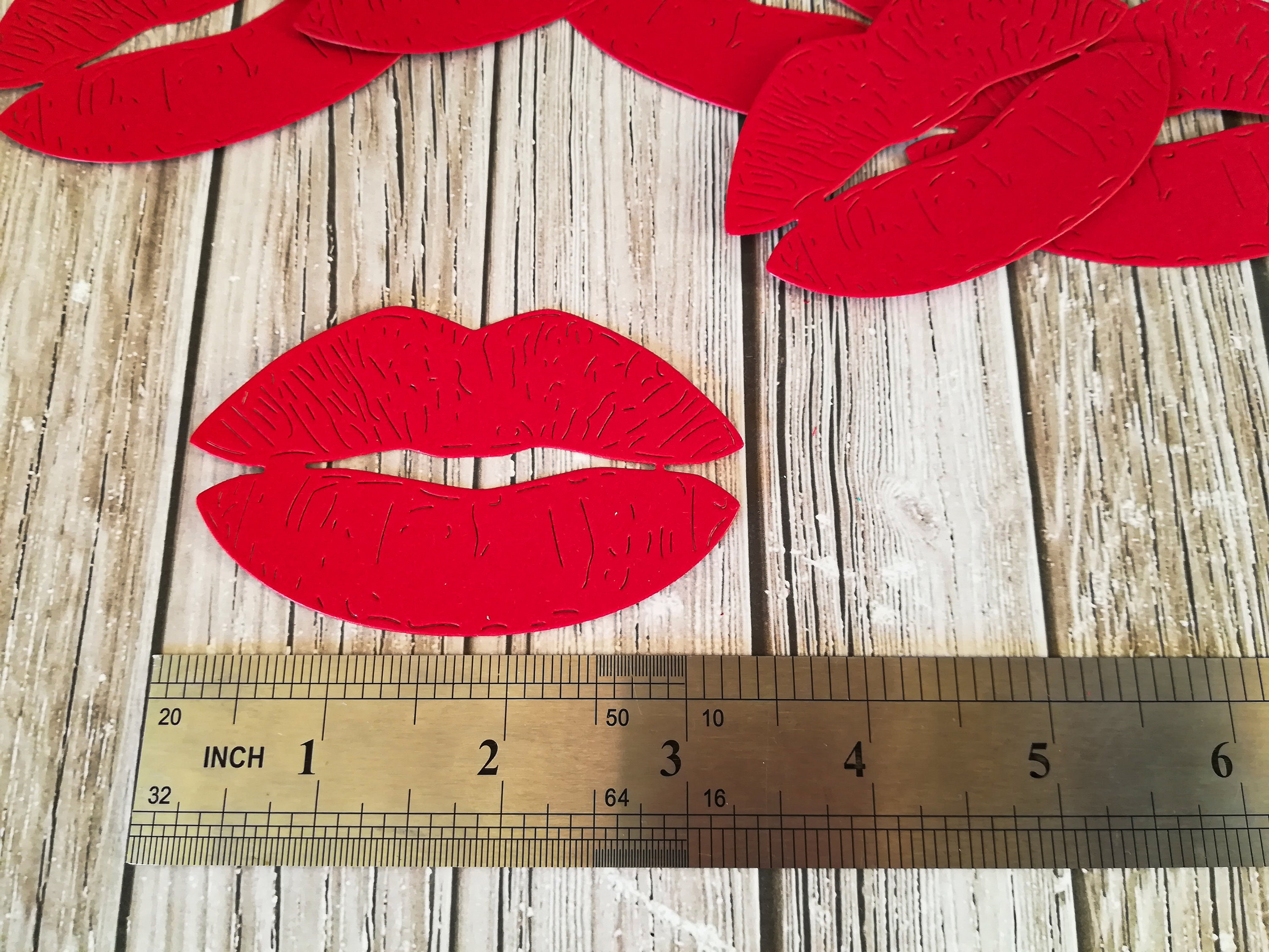 Paper Lips Die Cuts Paper Lips Cutouts Paper Lips Paper Die Cut 20 ...
