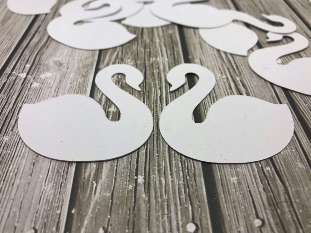 Swan Die Cut - Paper Swan - Swans - Paper Swan Cutouts - Paper Swan Die ...