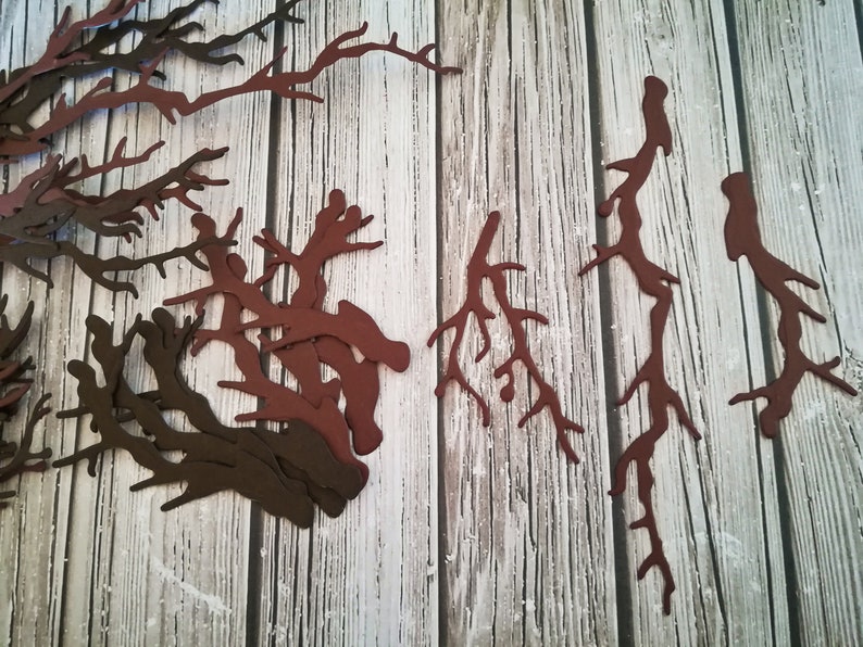 Branch Die Cuts Branch Cutouts Paper Branch Branch Set Paper Die Cut ...