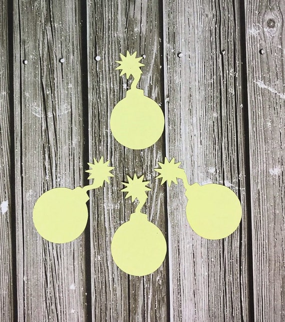 Paper Bomb Die Cut Bomb Cutout Paper Bomb Colorful Bomb - Etsy
