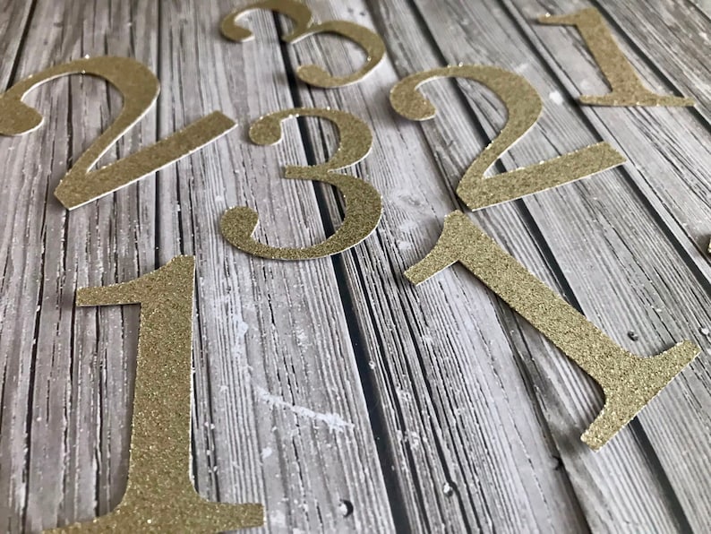 Numbers Die Cuts - Paper Numbers 0-9 -glitter Number Die Cut - Glitter ...