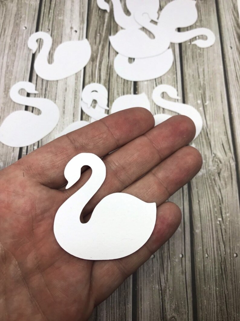 Swan Die Cut - Paper Swan - Swans - Paper Swan Cutouts - Paper Swan Die ...