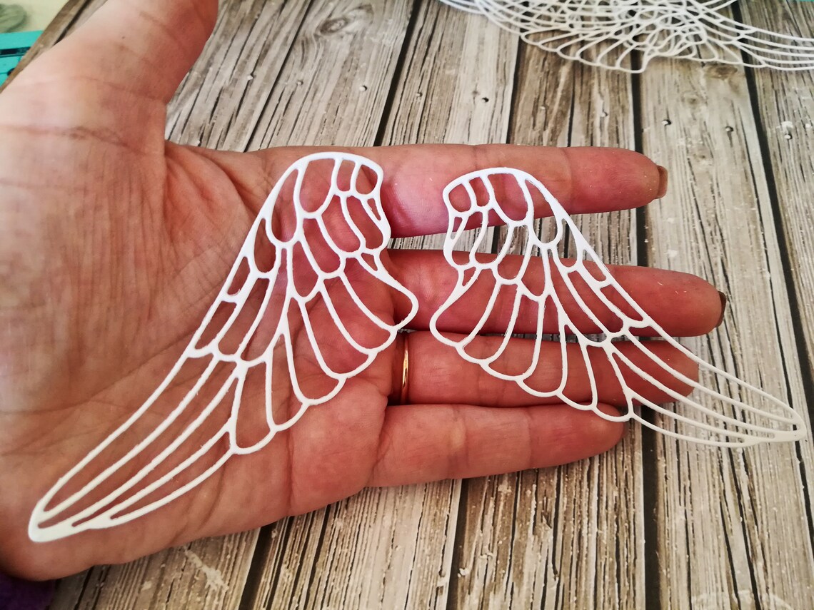 Paper Wings Die Cuts - Paper Wing Cutout - Paper Wings - Paper Die Cut ...