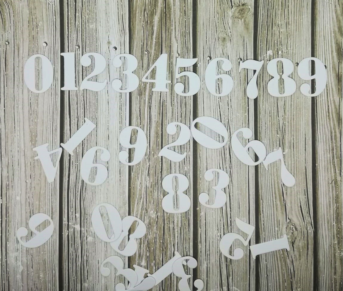 Paper Number Die Cuts Paper Number Cutout Paper Numbers Paper Die Cut ...