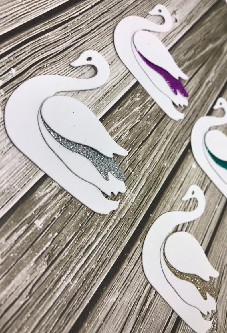 Paper Swan Swan Die Cut Swan Cutout White Swan Swan - Etsy
