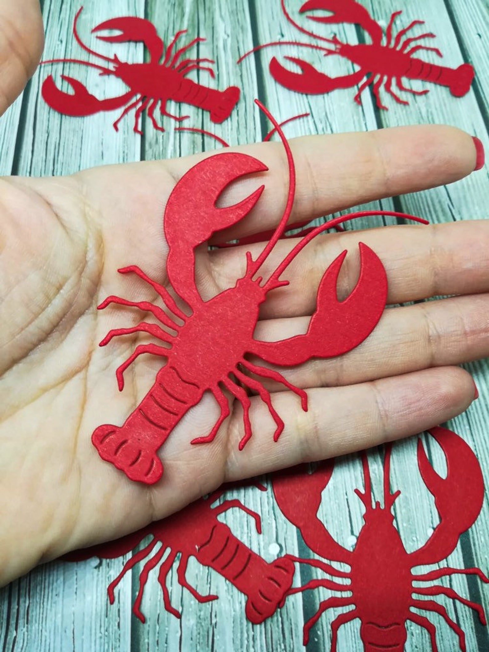 Paper Lobster Lobster Cutouts Die Cut Lobsters Set of Lobsters Paper ...