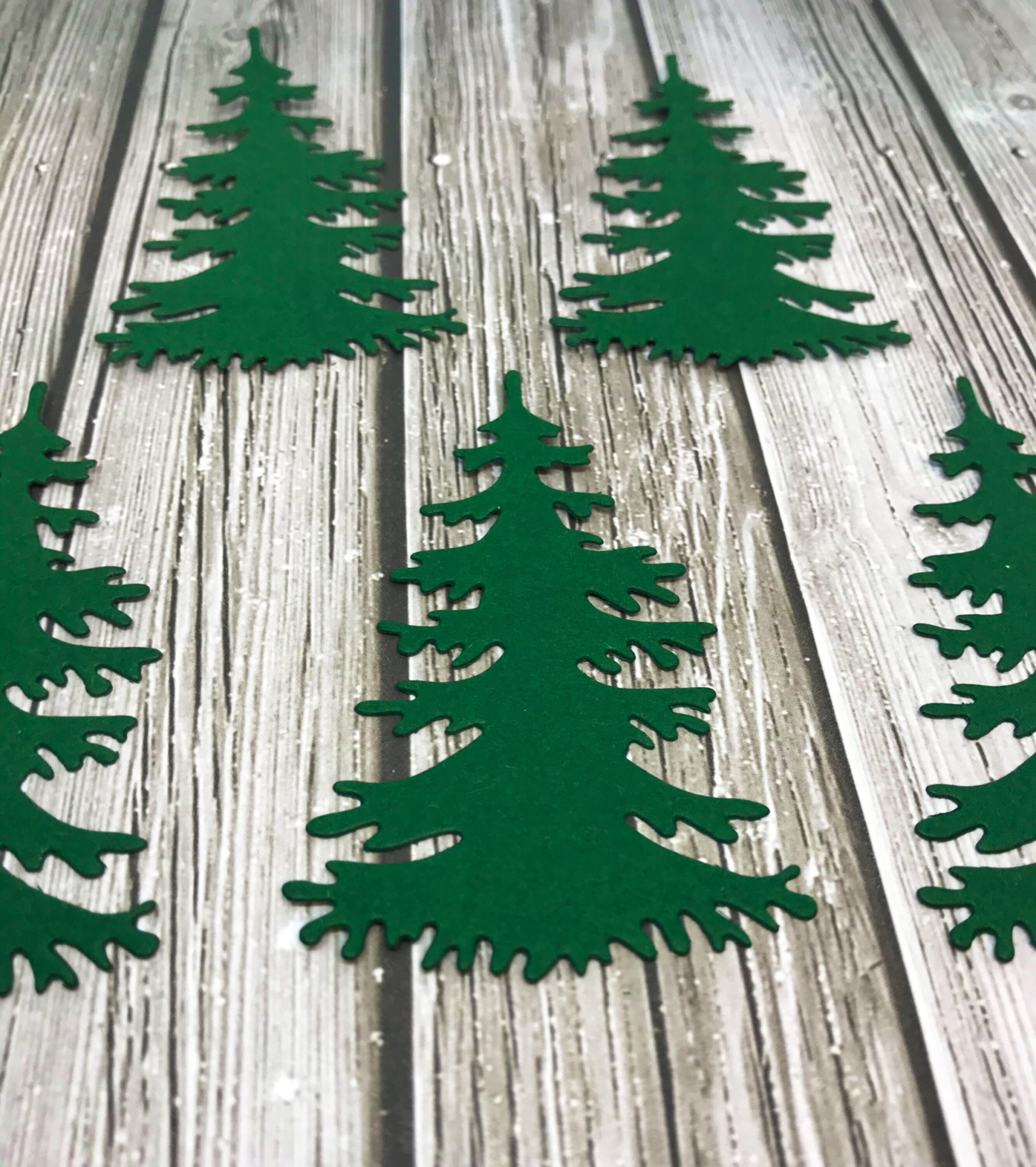 Paper Christmas Tree Die Cuts - Paper Christmas Tree Cutout - Paper ...