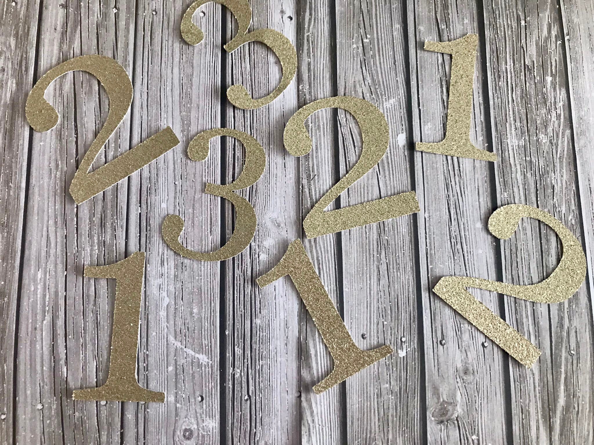 Numbers Die Cuts - Paper Numbers 0-9 -glitter Number Die Cut - Glitter ...