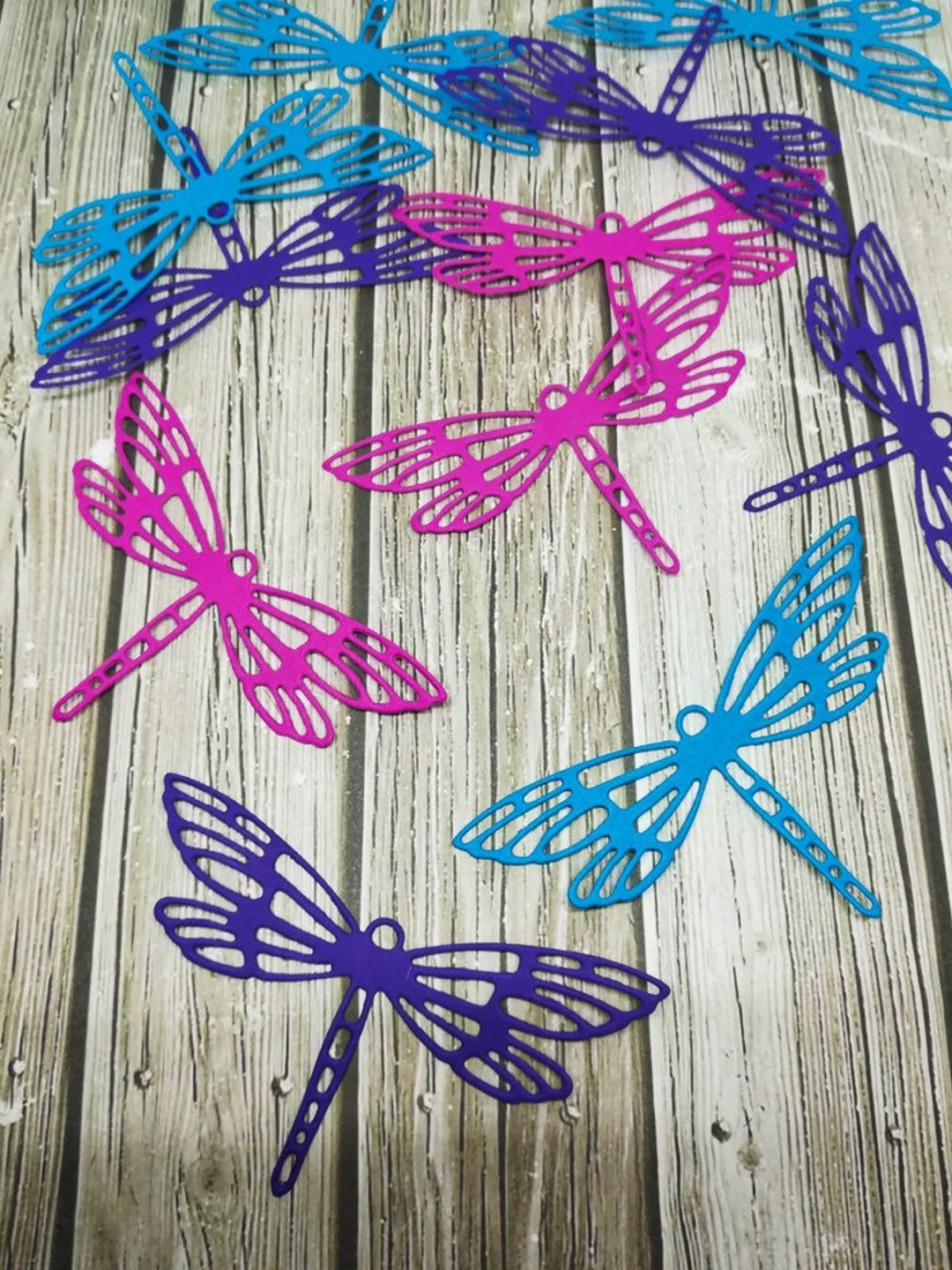 Paper Dragonfly - Die Cut Dragonfly - Mix Color Dragonfly - Paper Die ...