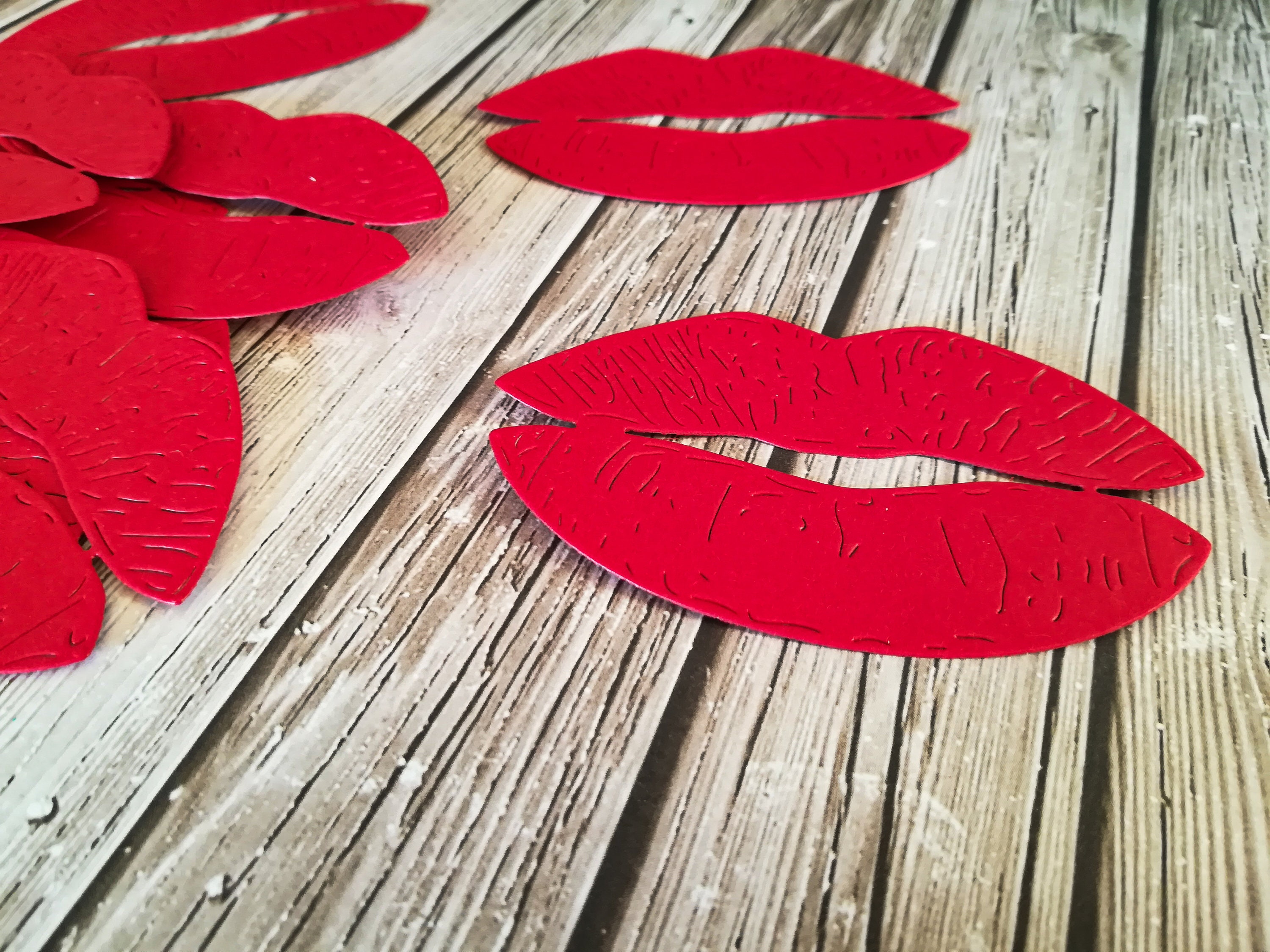 Paper Lips Die Cuts Paper Lips Cutouts Paper Lips Paper Die Cut 20 ...