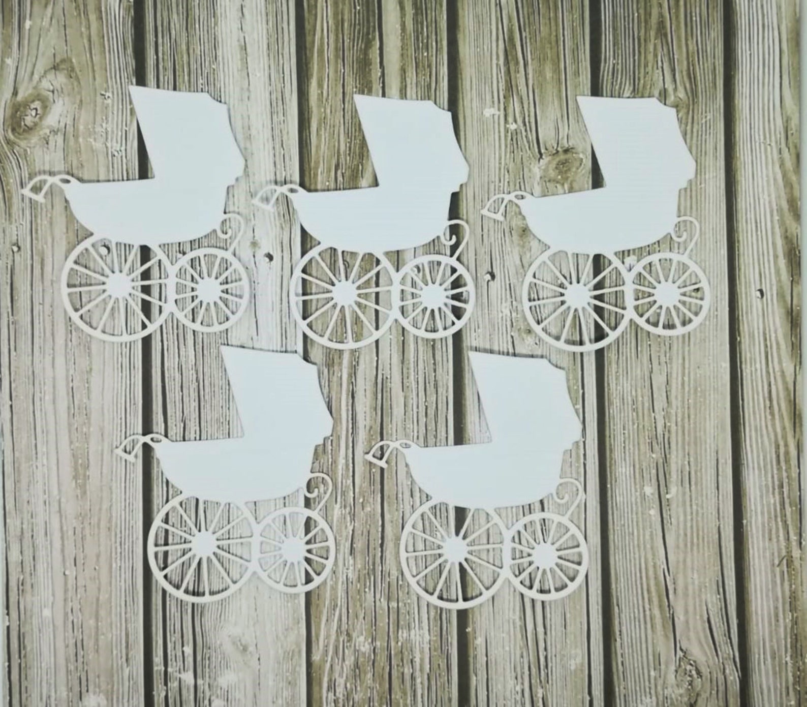Paper Baby Carriage - Die Cut Carriage - Mix Color Carriage - Paper Die ...