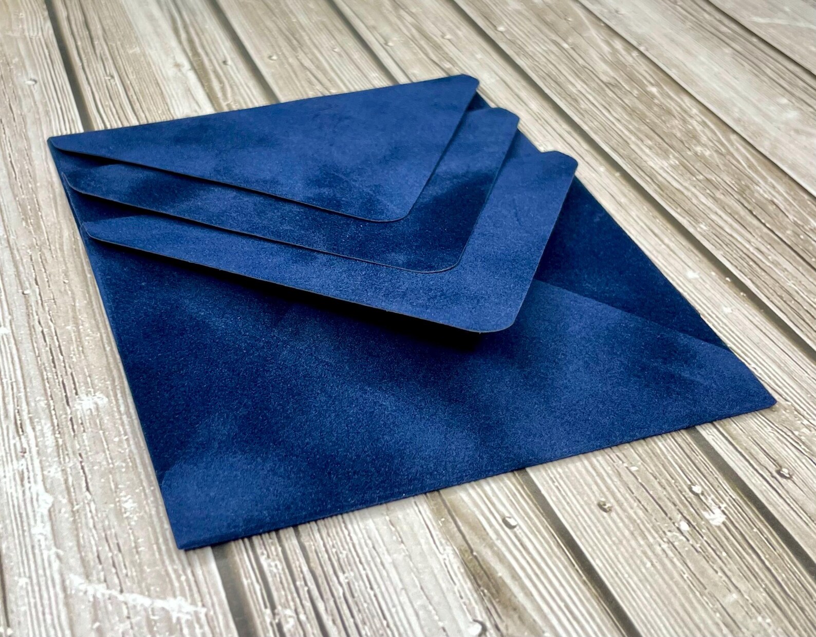Luxury Royal Blue Velvet Envelope Velvet Envelope Elegant Envelope ...