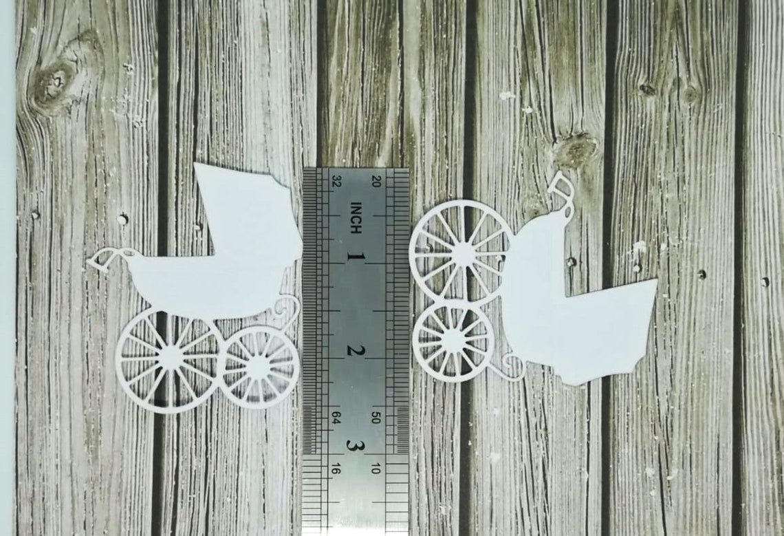 Paper Baby Carriage - Die Cut Carriage - Mix Color Carriage - Paper Die ...