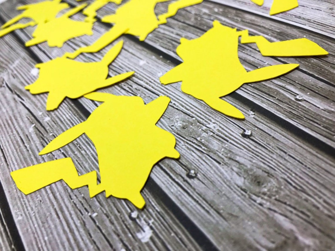 Paper Pikachu Die Cut Pikachu Cutout Paper Pikachu Pokemon Pokemon Die ...